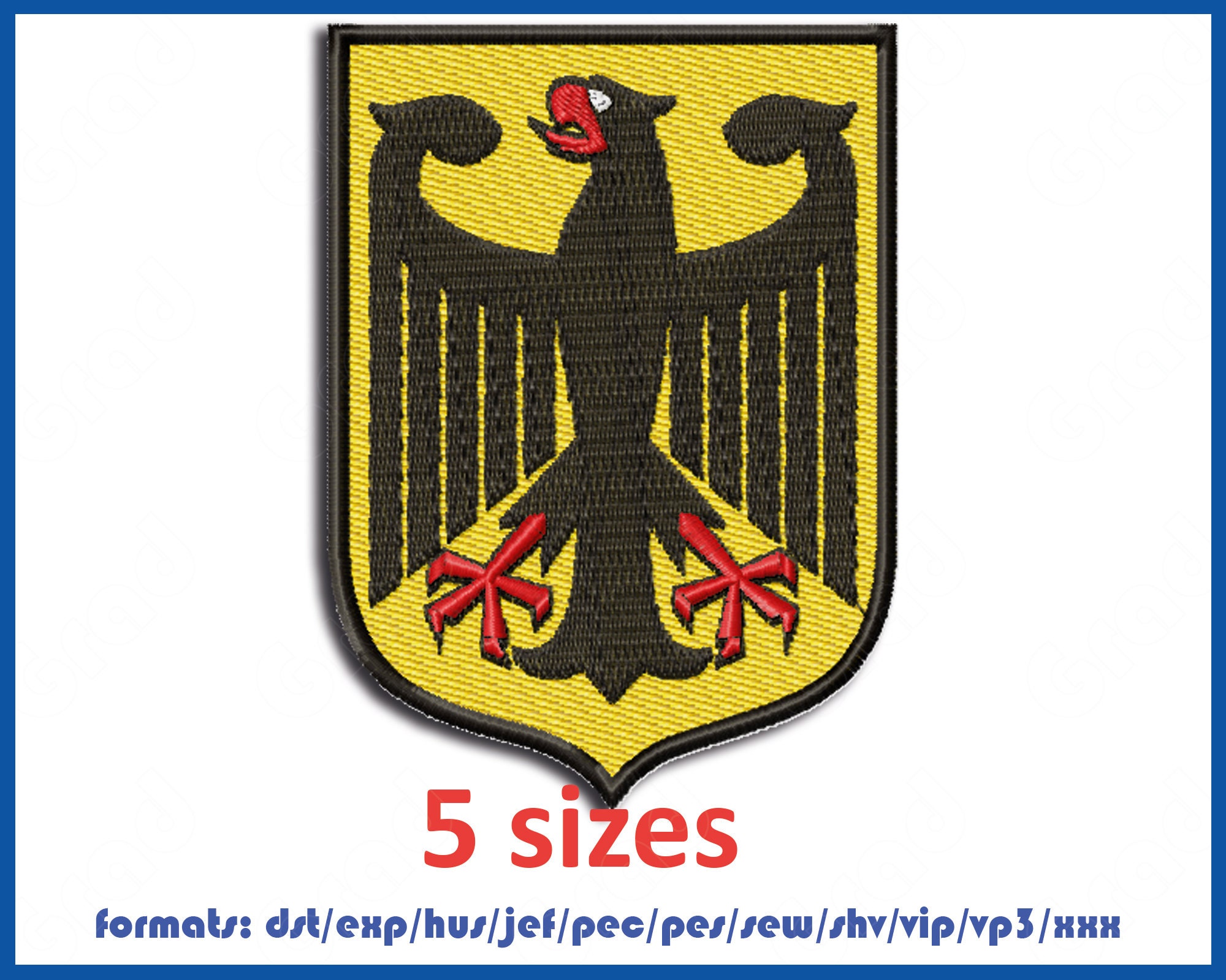 Coat of Arms of Germany Embroidery Machines Design Instant - Etsy