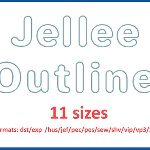 Jellee Roman Outline Font Embroidery Design 2, 2.5, 3, 3.5, 4, 4.5, 5 ...