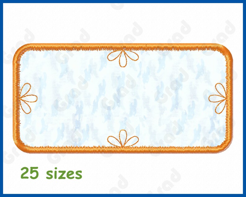 25 Sizes Frame Applique Design Frame Embroidery Design Fill - Etsy