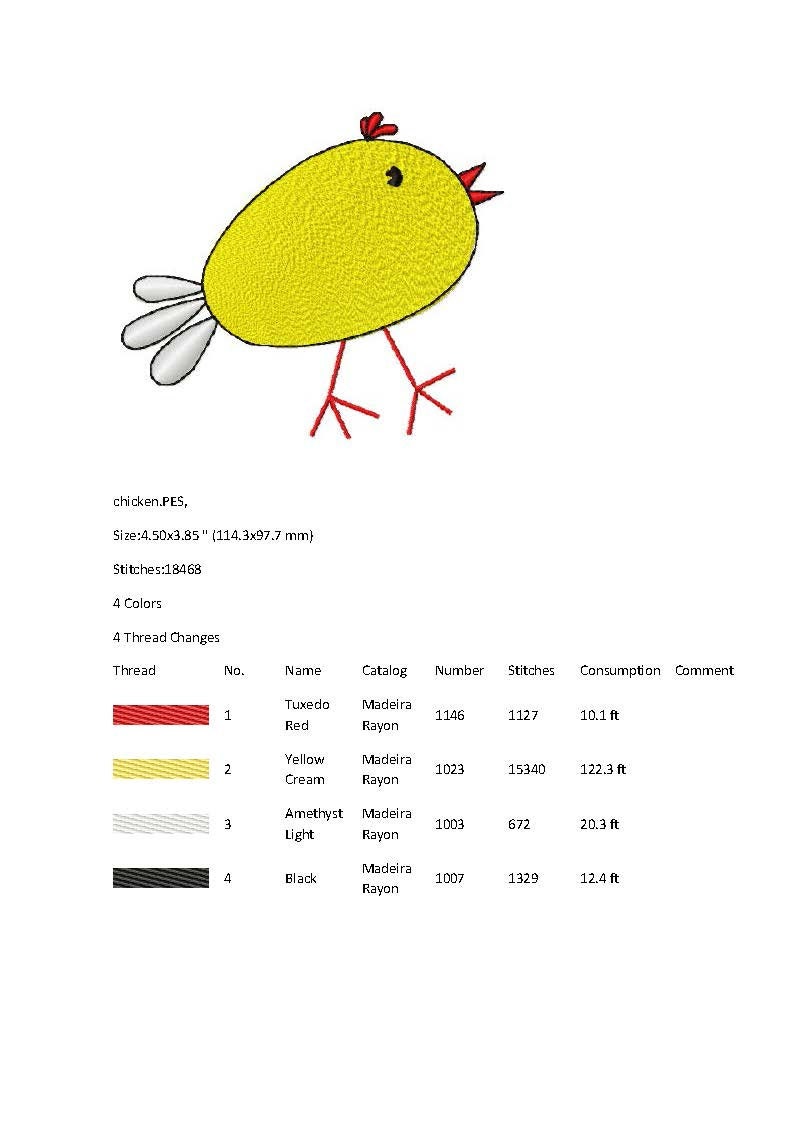 Chicken Machine Embroidery Design Kids Design Embroidery | Etsy