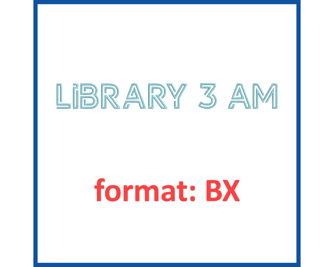 Machine Embroidery Font Library 3am Format BX - Etsy
