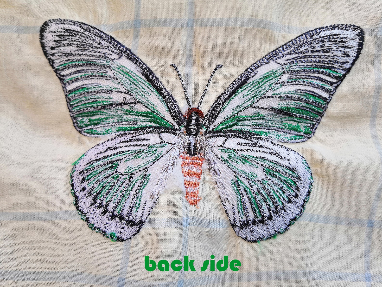Realistic Butterfly Machine Embroidery Scheme. Machine Embroidery ...