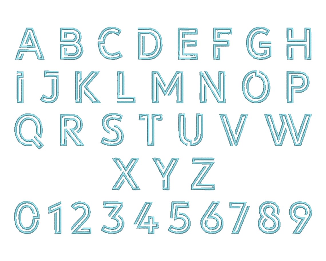 Library 3am Embroidery Font 12 Sizes 0.251/4 0.51/2 - Etsy