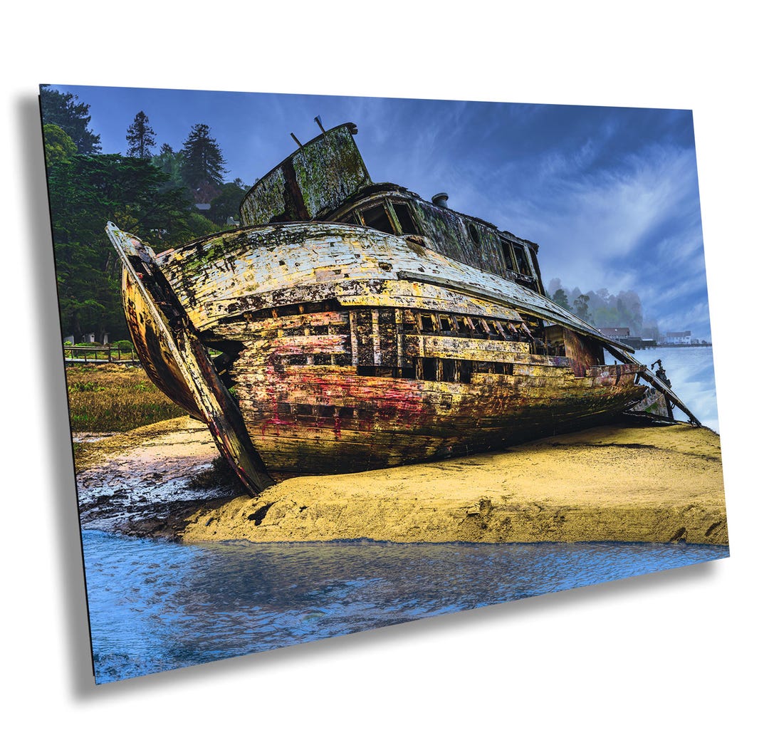 CA Port Reyes National Seashore Shipwrecked Boat Iconic Inverness Color ...