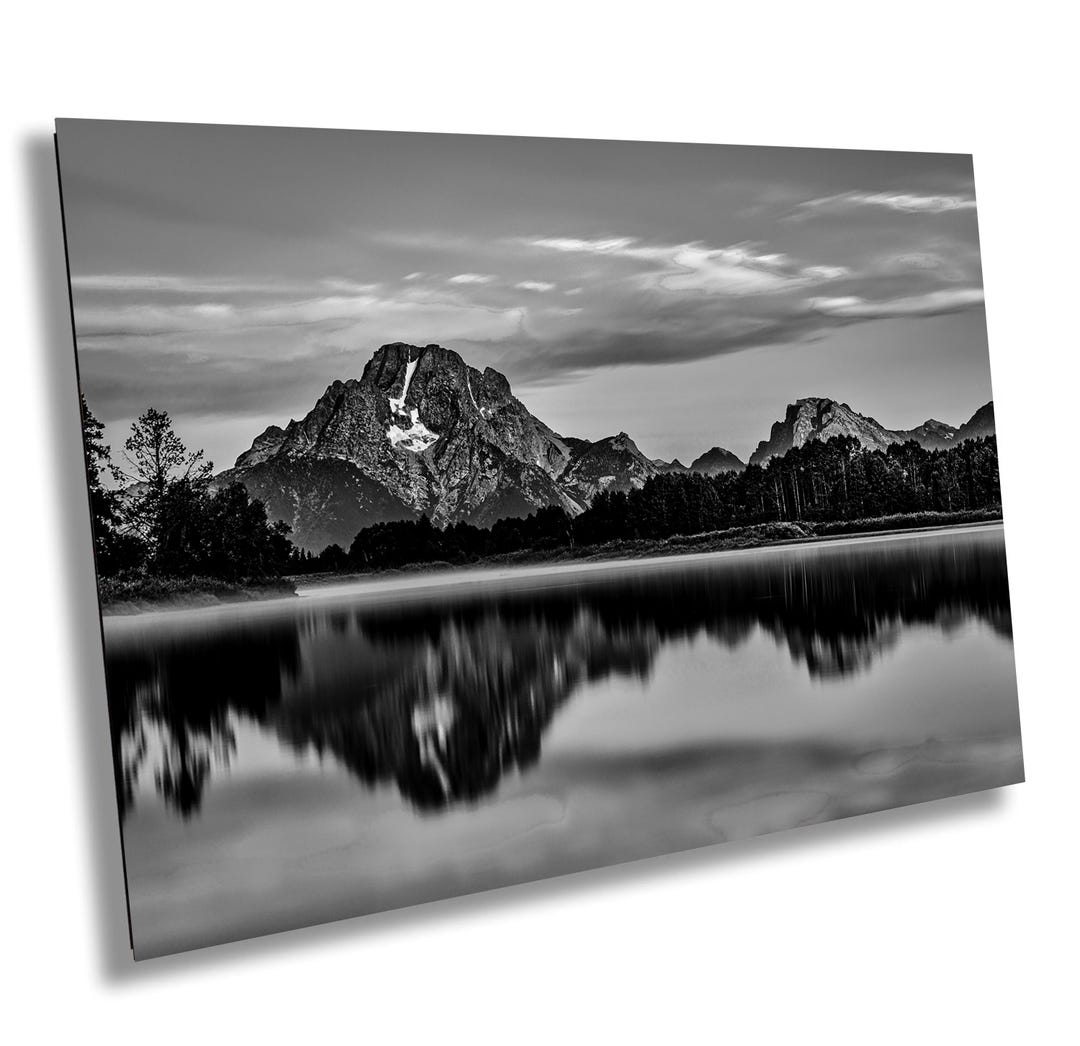 Teton National Park Print: Oxbow Bend, Snake River Black and White ...