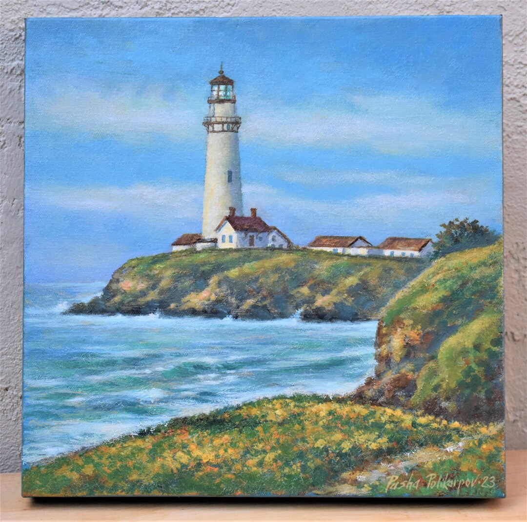 Pigeon Point Lighthouse,original Art,california Art,lighthouses ...