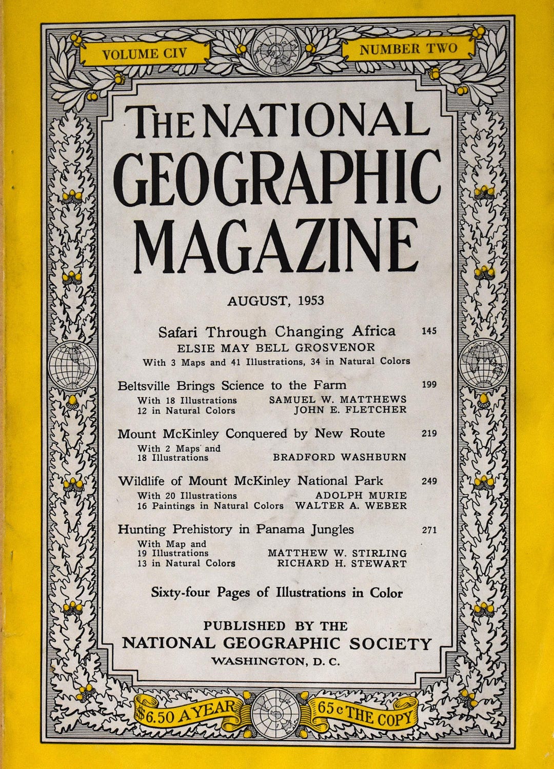 The National Geographic August 1953, Vintage National Geographic From ...