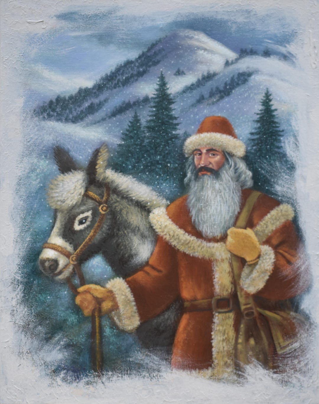 Santa and Donkey, Saint Nick, Christmas Star Eve, Christmas Cabin ...