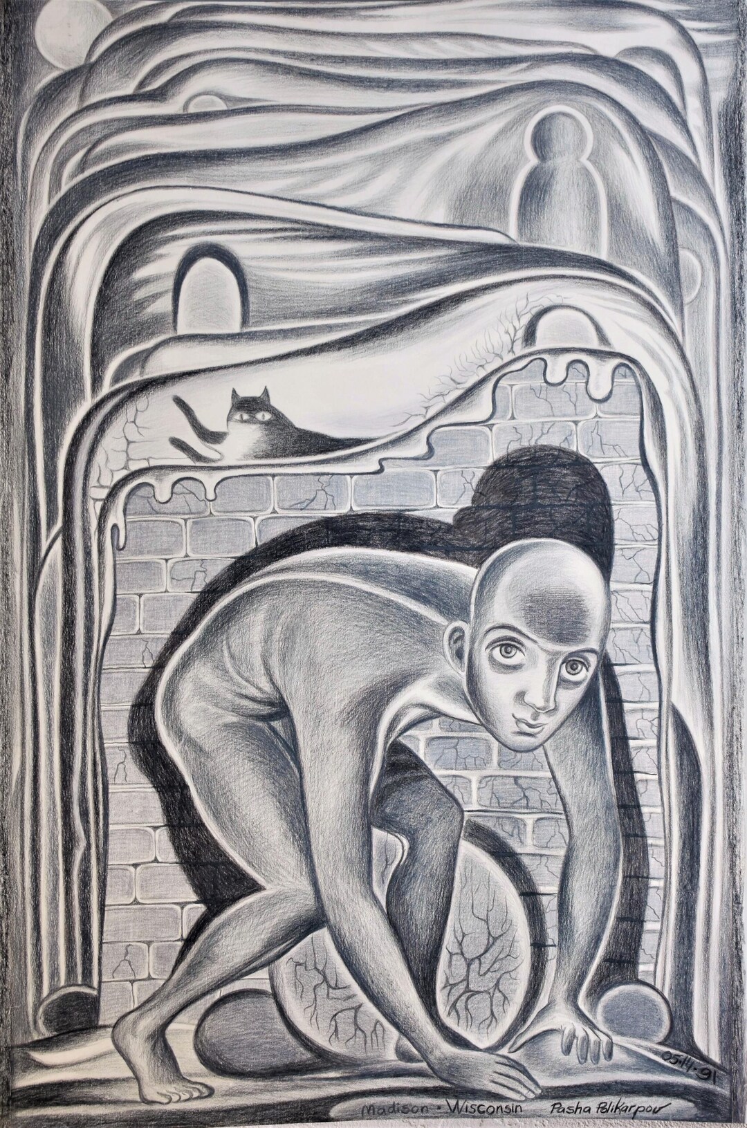 Waking Up, 20X24, Fantasy, Surrealist Moody Dark Academia Gothic ...