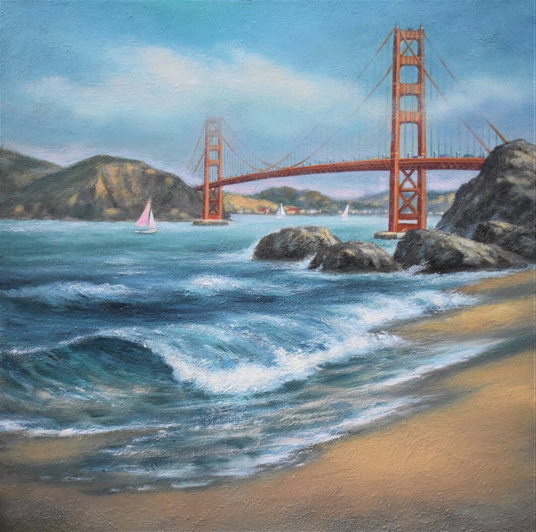 Golden Gate Bridge 10X10, Original Art, San Francisco, California Art ...