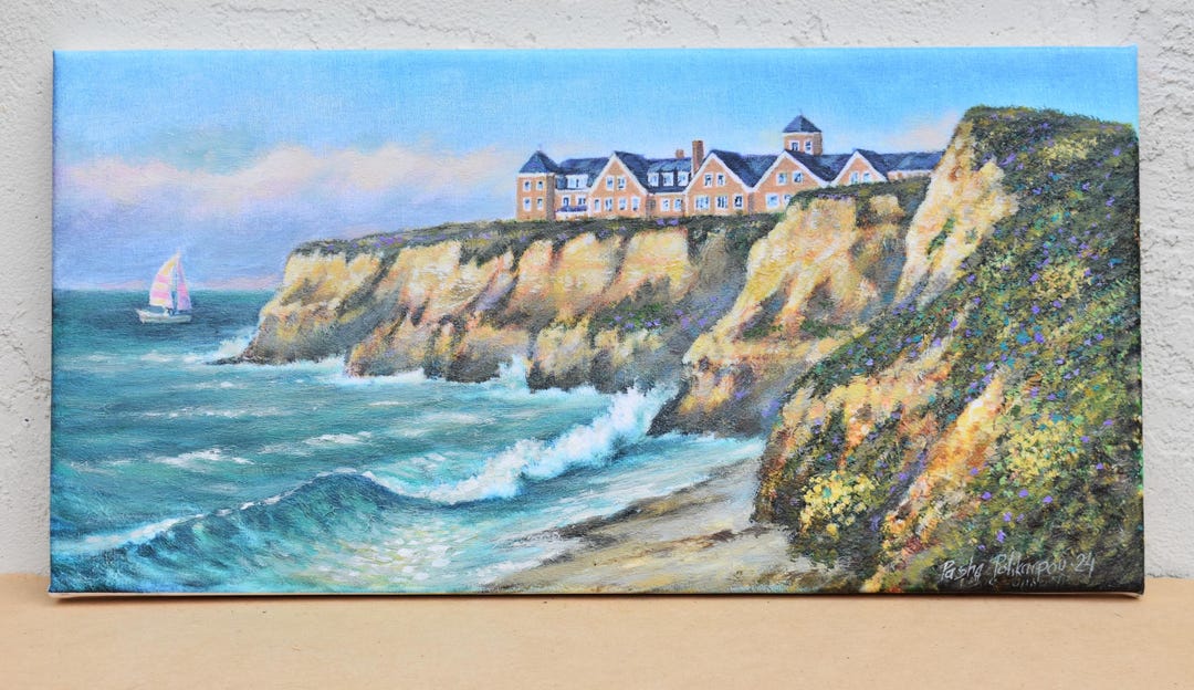 Ritz Carlton Half Moon Bay,10x20,original Oil Painting, California Art ...