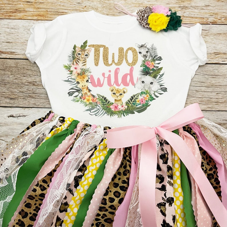 Safari Two Wild Birthday Outfit Jungle Animals Theme 2nd Bday - Etsy