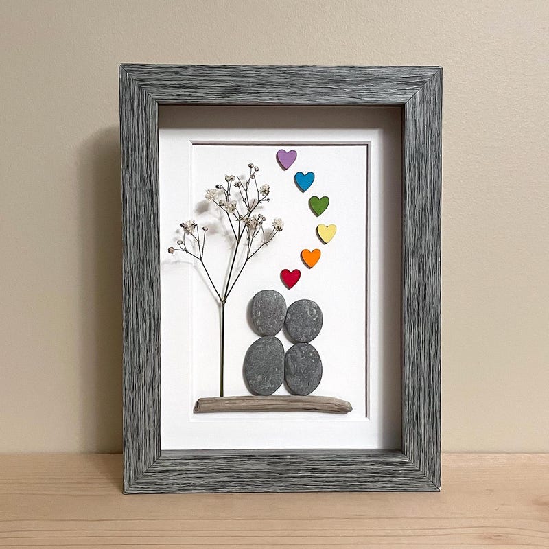 Pebble Art Couple - Etsy