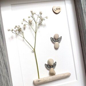 Angels Pebble Art 5x7 Handmade Framed Artwork One of a Kind Gift Ready ...