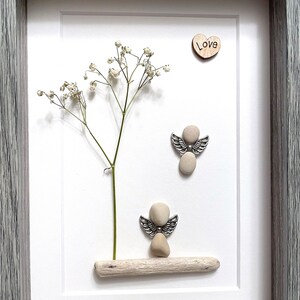 Angels Pebble Art 5x7 Handmade Framed Artwork One of a Kind Gift Ready ...
