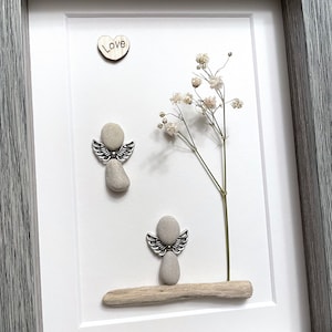 Angels Pebble Art 5x7 Handmade Framed Artwork One of a - Etsy