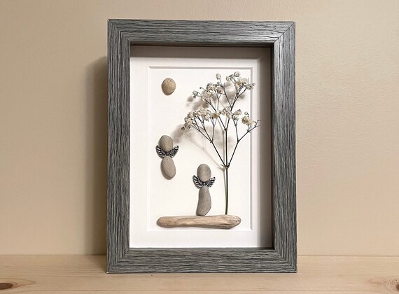 Angels Pebble Art 5x7 Handmade Framed Artwork One of a - Etsy