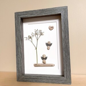 Angels Pebble Art 5x7 Handmade Framed Artwork One of a Kind Gift Ready ...