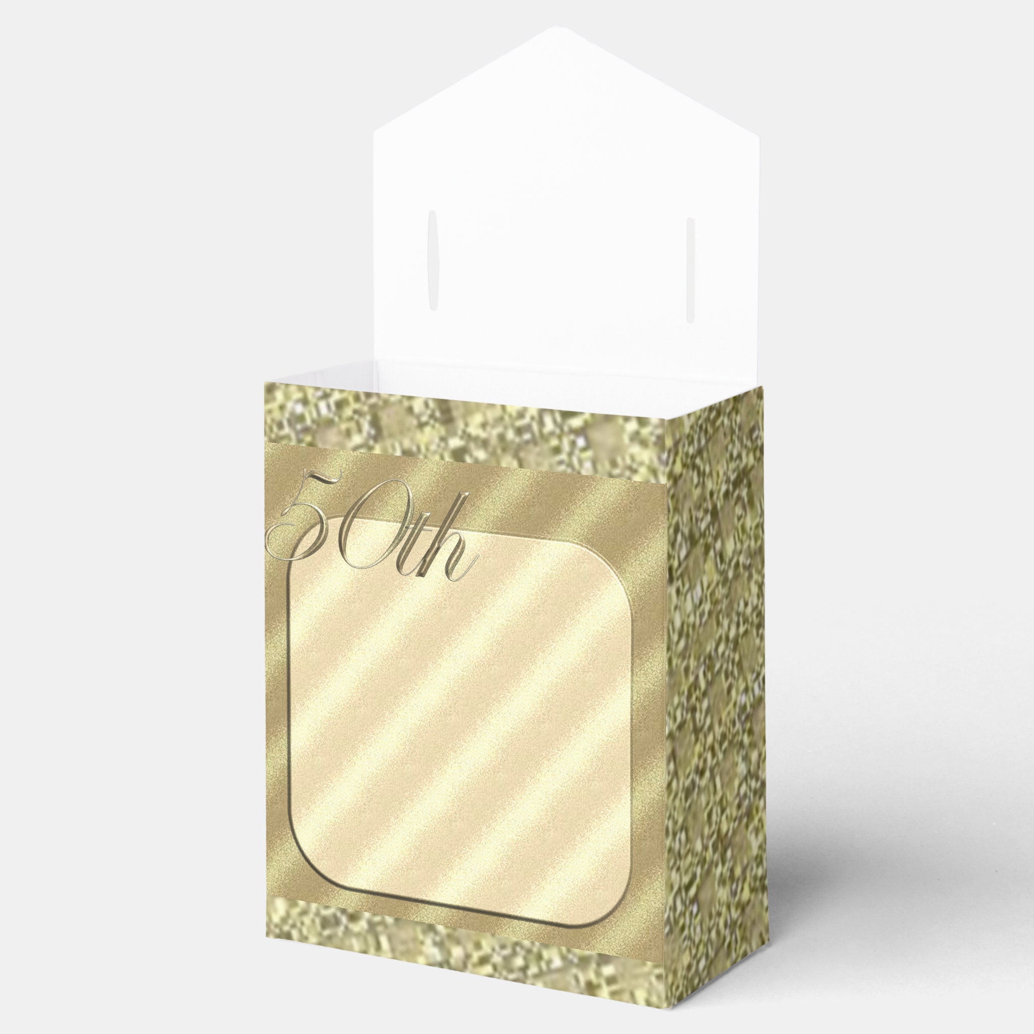 Golden 50th Anniversary Pinch Party Favor Box- Instant Download - Add ...