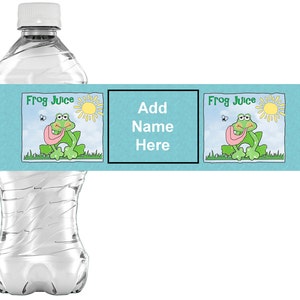 Frog "juice" Birthday Favors Water or Soda Bottle Label 8 1/2 X 2 ...