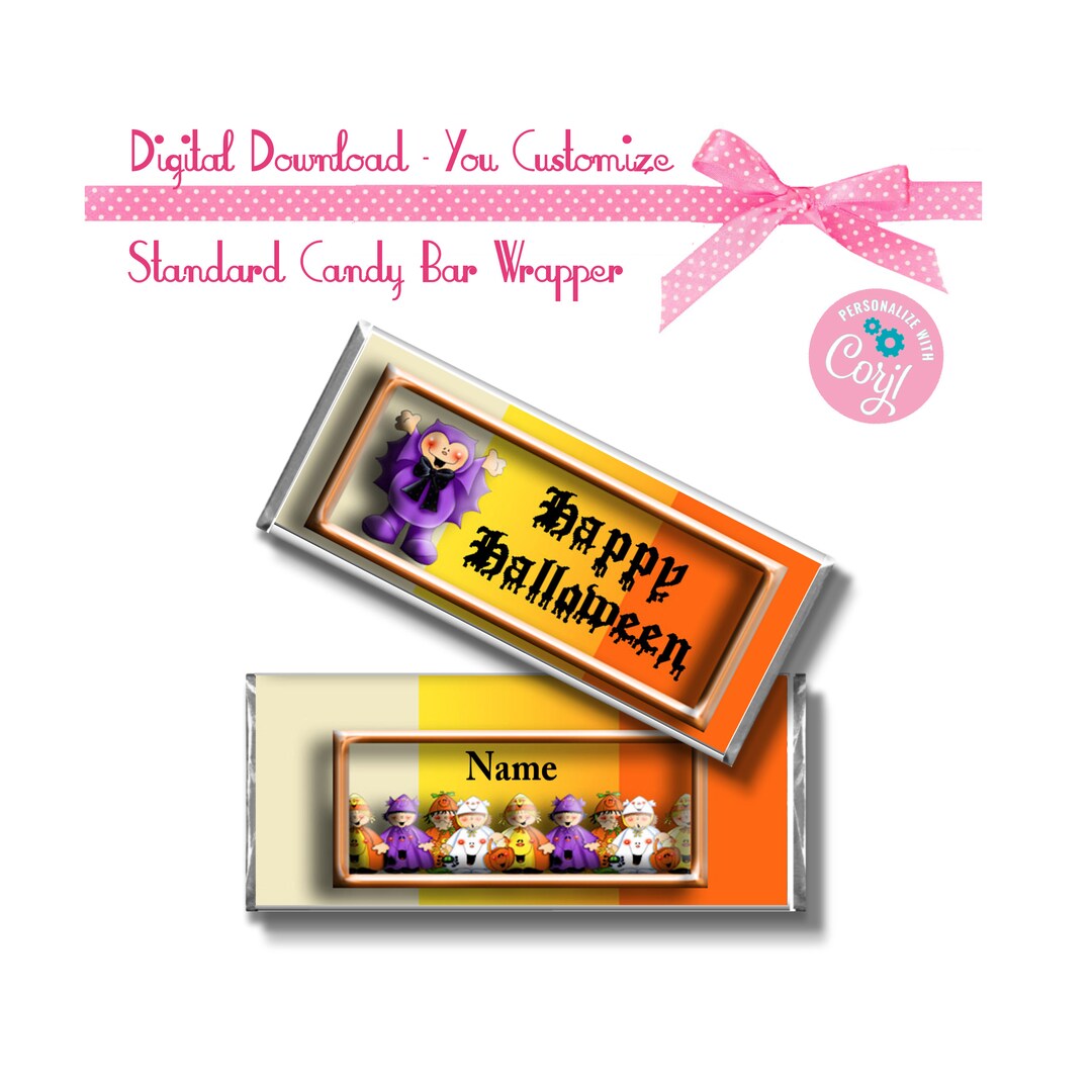 Halloween 1.55 Oz Standard Size Candy Bar Wrapper Instant Download ...