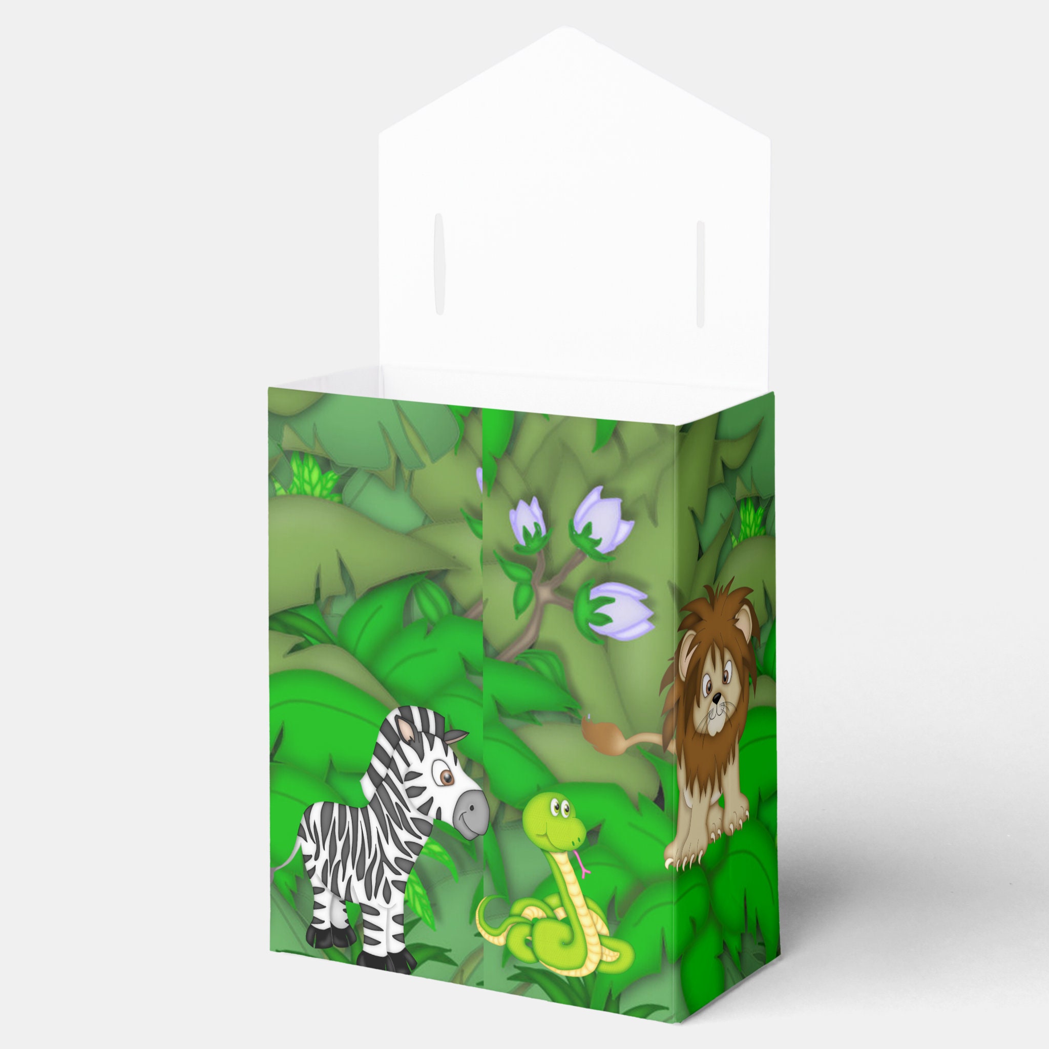 Jungle Birthday Pinch Party Favor Box- Instant Download - Add Names ...