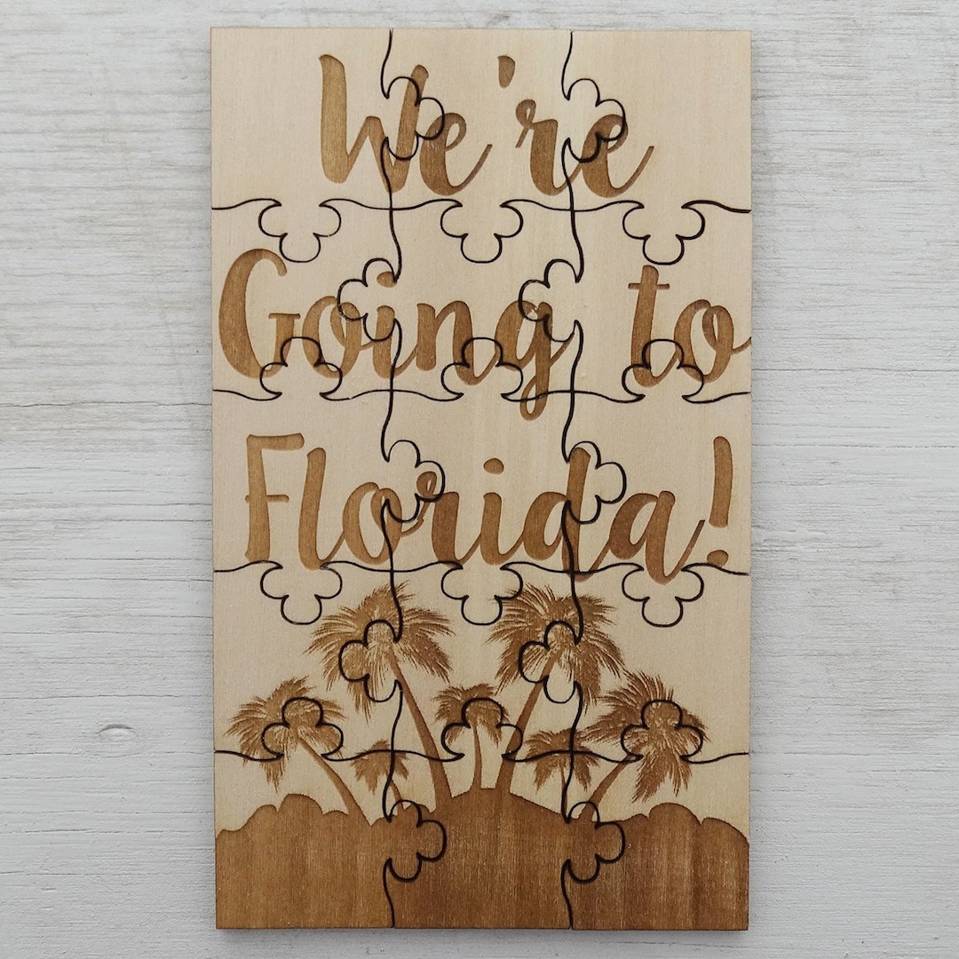 We're Going to Florida Puzzle Basswood Lasered Jigsaw Puzzle Fun Kids ...