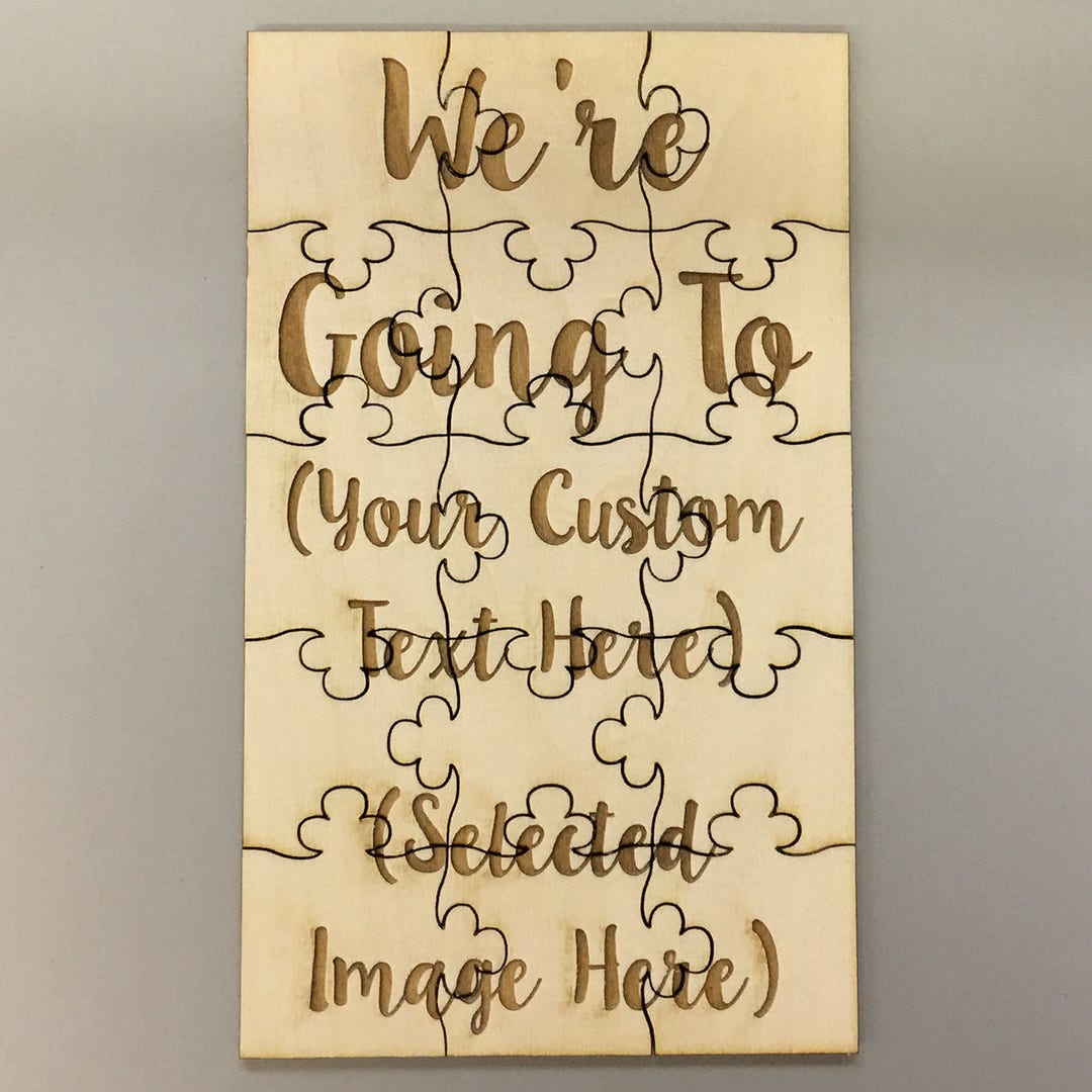 Custom Wooden Puzzle With Your Text- Personalized Surprise Vacation ...
