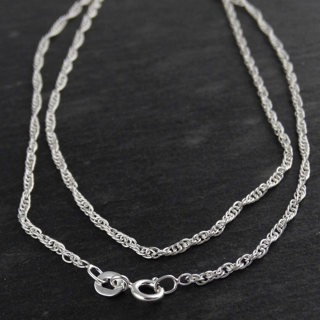 2mm Twisted Rope Chain - Sterling Silver - 16" 18" 20" Lengths - Etsy