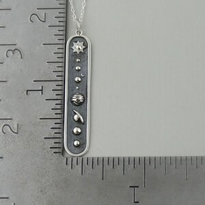 Custom Engraved Solar System Vertical Necklace - Sterling Silver ...