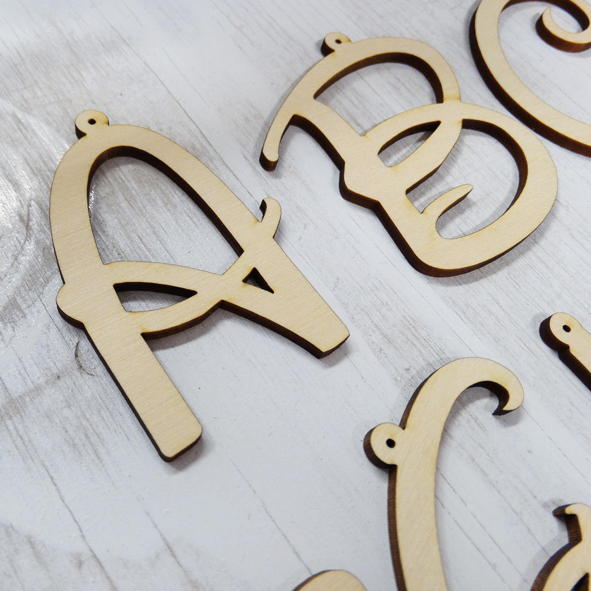 Custom Initial Letter Gift Tag Wooden Ornament Laser Cut | Etsy