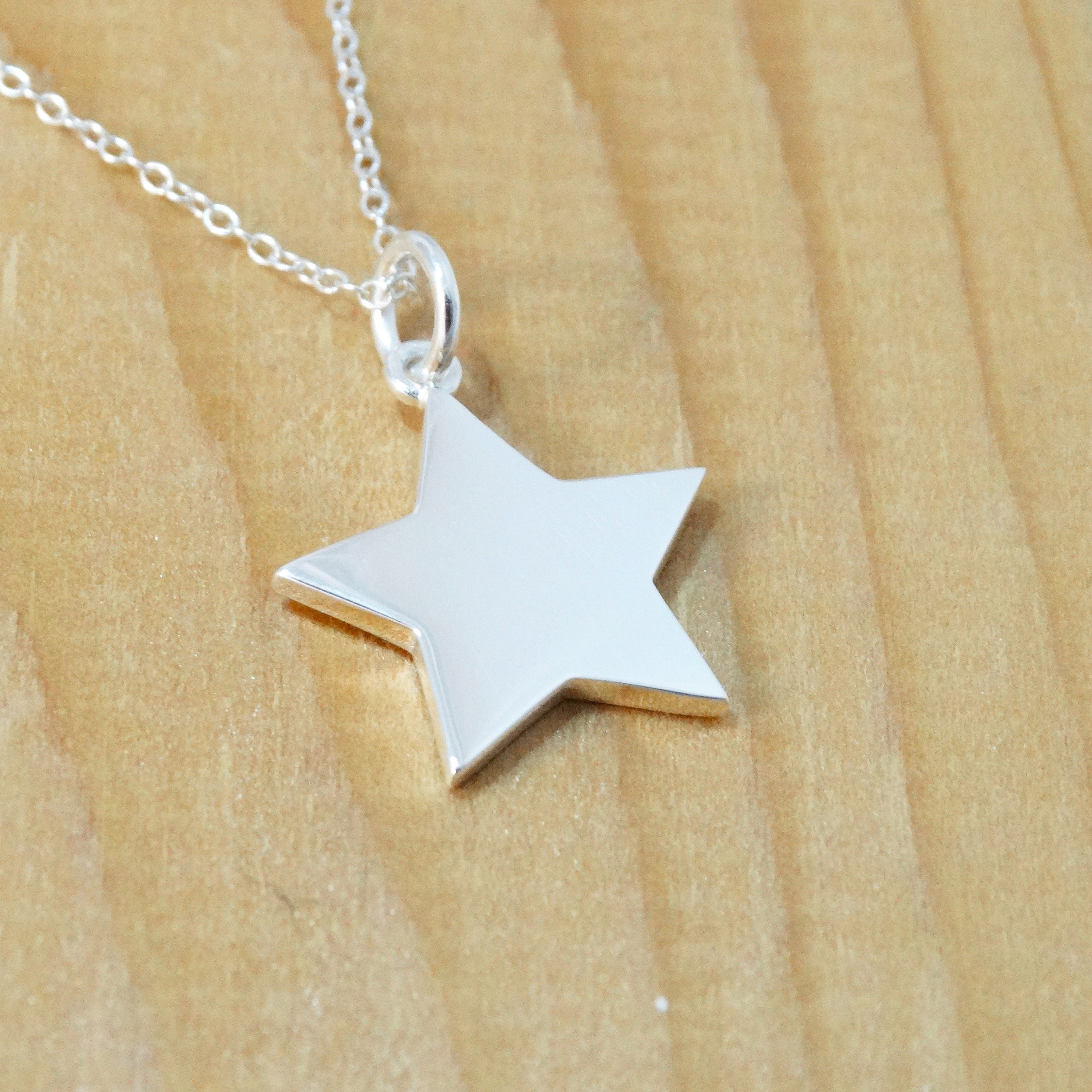 Personalized Star Pendant Necklace Custom Engraved 925 | Etsy