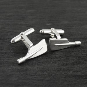 Personalized Rowing Oar Crew Cuff Links - 925 Sterling Silver - Custom ...