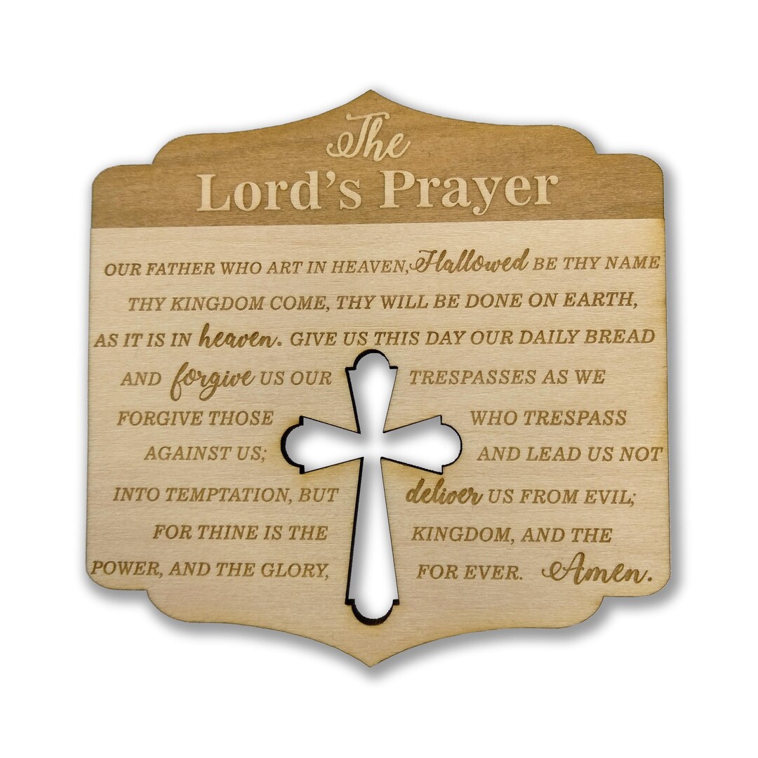 Lord's Prayer Wood Magnet - 3.25" Laser Engraved Christian Religious ...