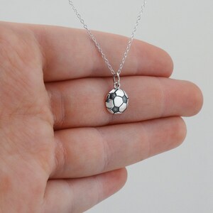 Personalized Sterling Silver Soccer Ball Charm Necklace - 925 Sterling ...