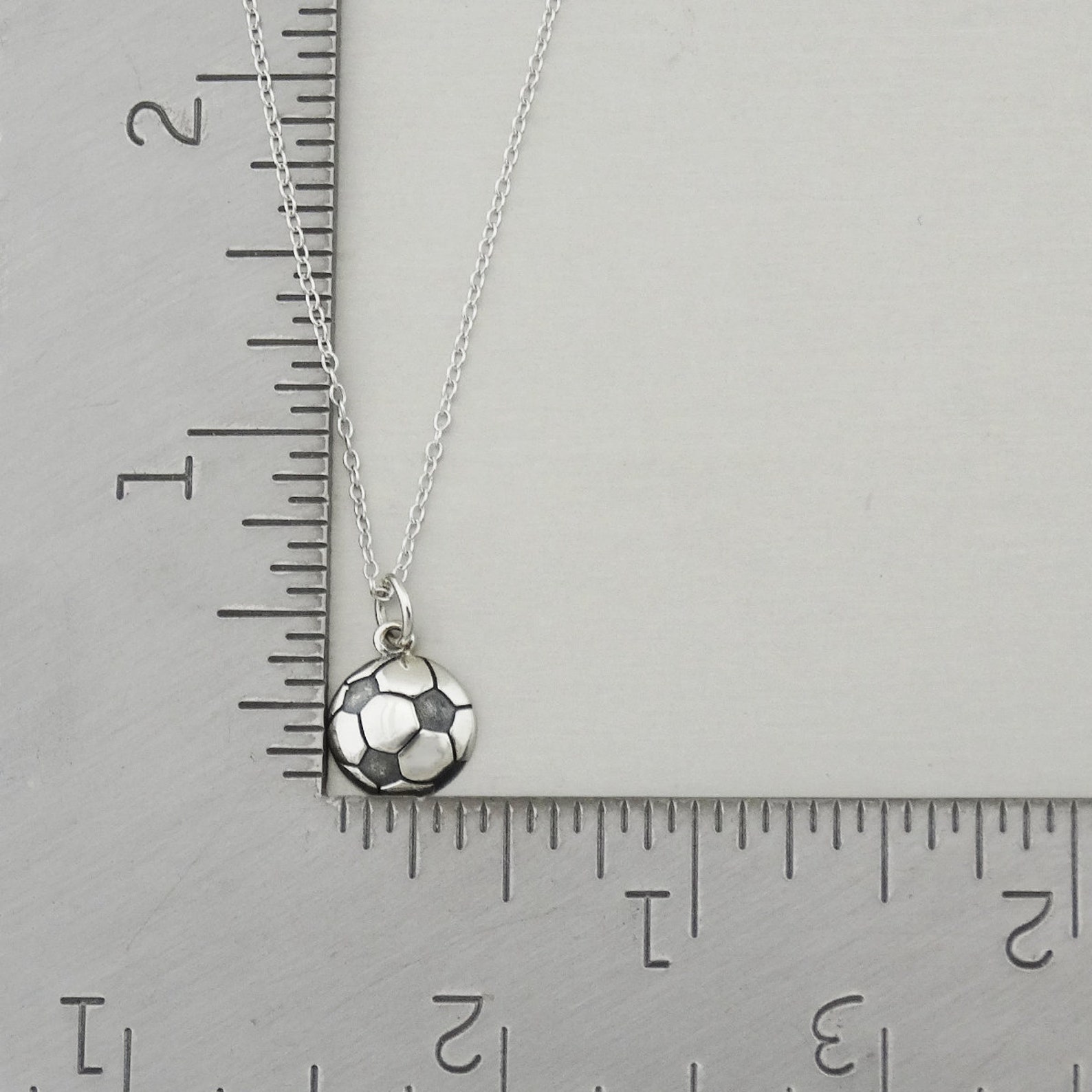 Personalized Sterling Silver Soccer Ball Charm Necklace - 925 Sterling ...