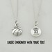 Personalized Sterling Silver Basketball Charm Necklace 925 Sterling ...