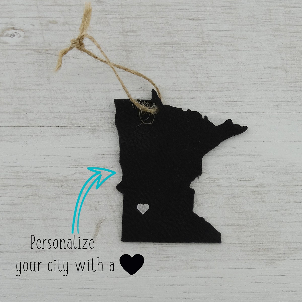Personalized Minnesota State Ornament or Gift Tag Lasered | Etsy