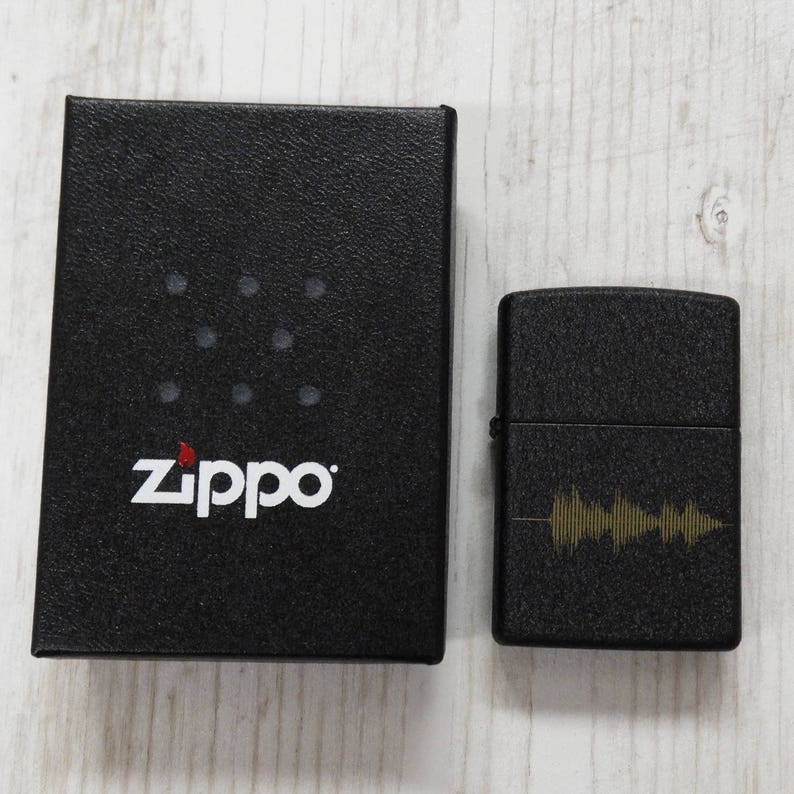 Zippo Lighter With Personalized Engraved Audio File Black - Etsy