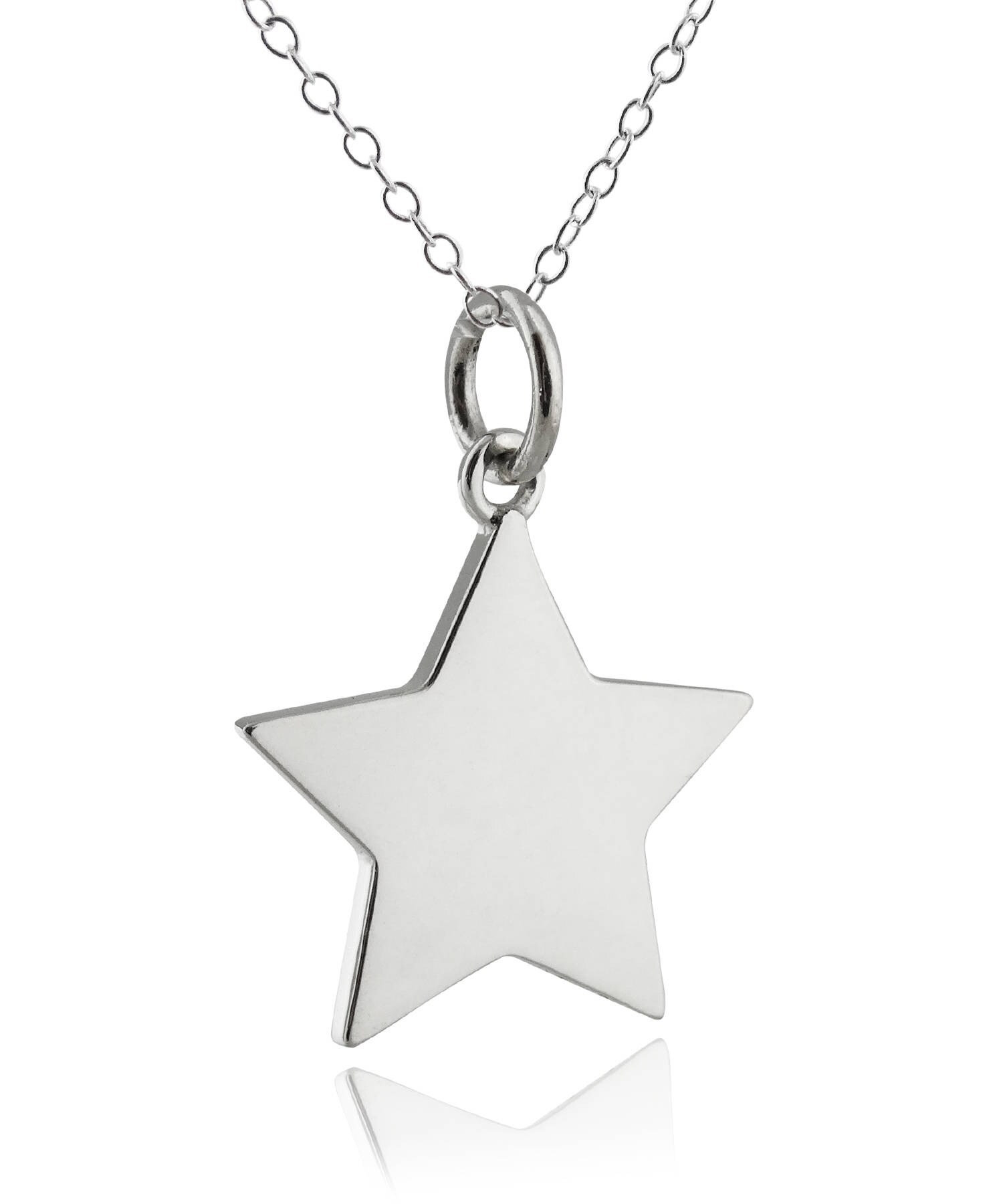 Personalized Star Pendant Necklace Custom Engraved 925 - Etsy