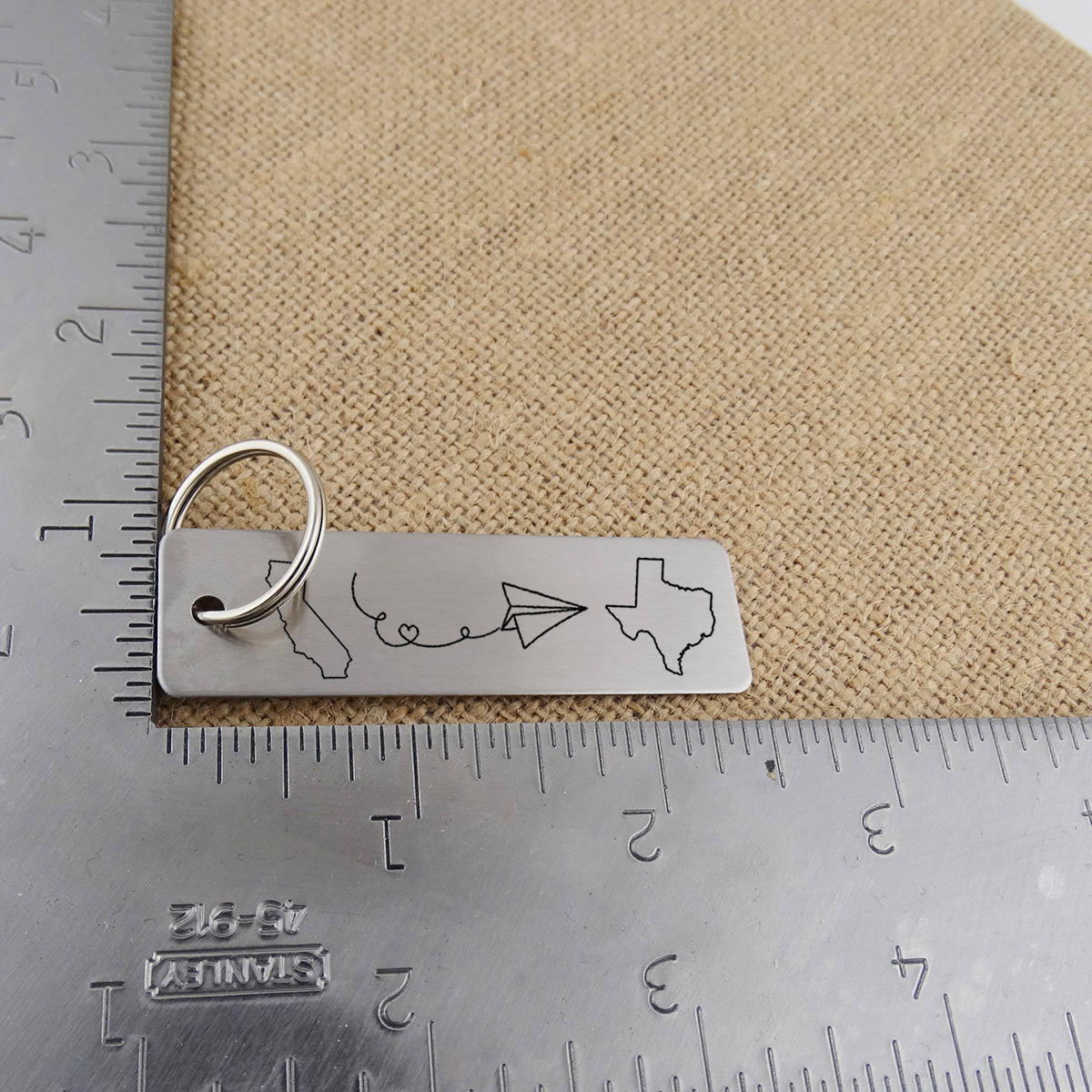 Personalized Long Distance Key Chain Engraved and Customize | Etsy