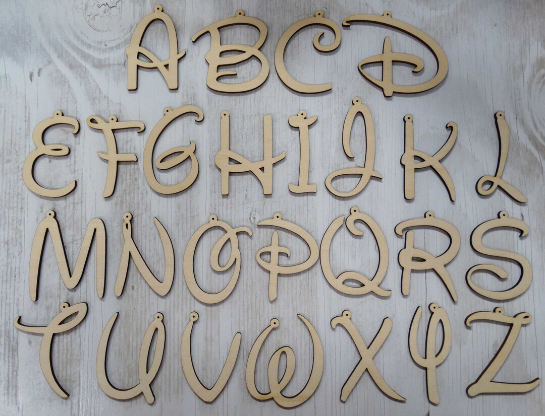 Custom Initial Letter Gift Tag Wooden Ornament Laser Cut - Etsy