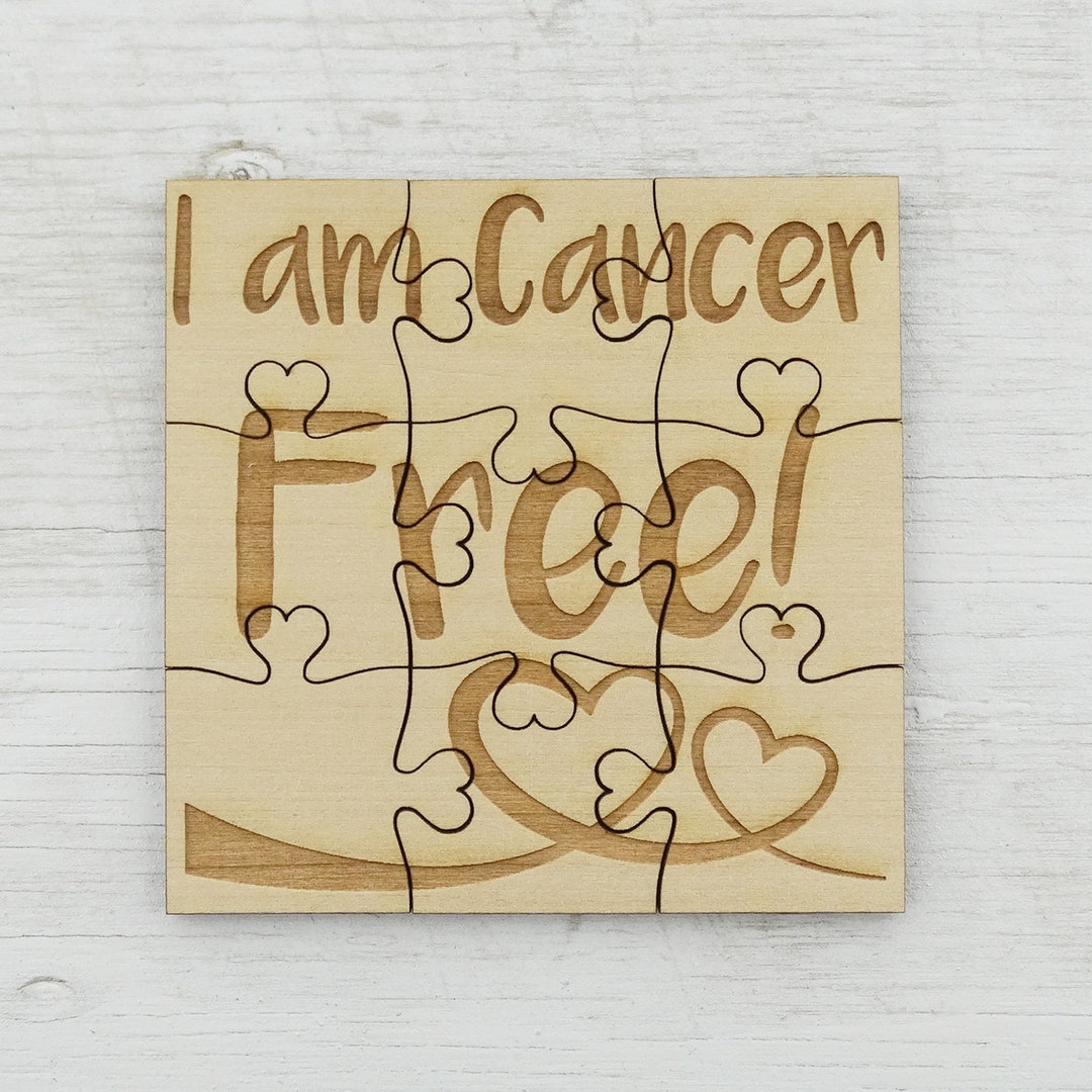 Wood "i Am Cancer Free" Jigsaw Puzzle - Laser Engraved Announcement - Etsy