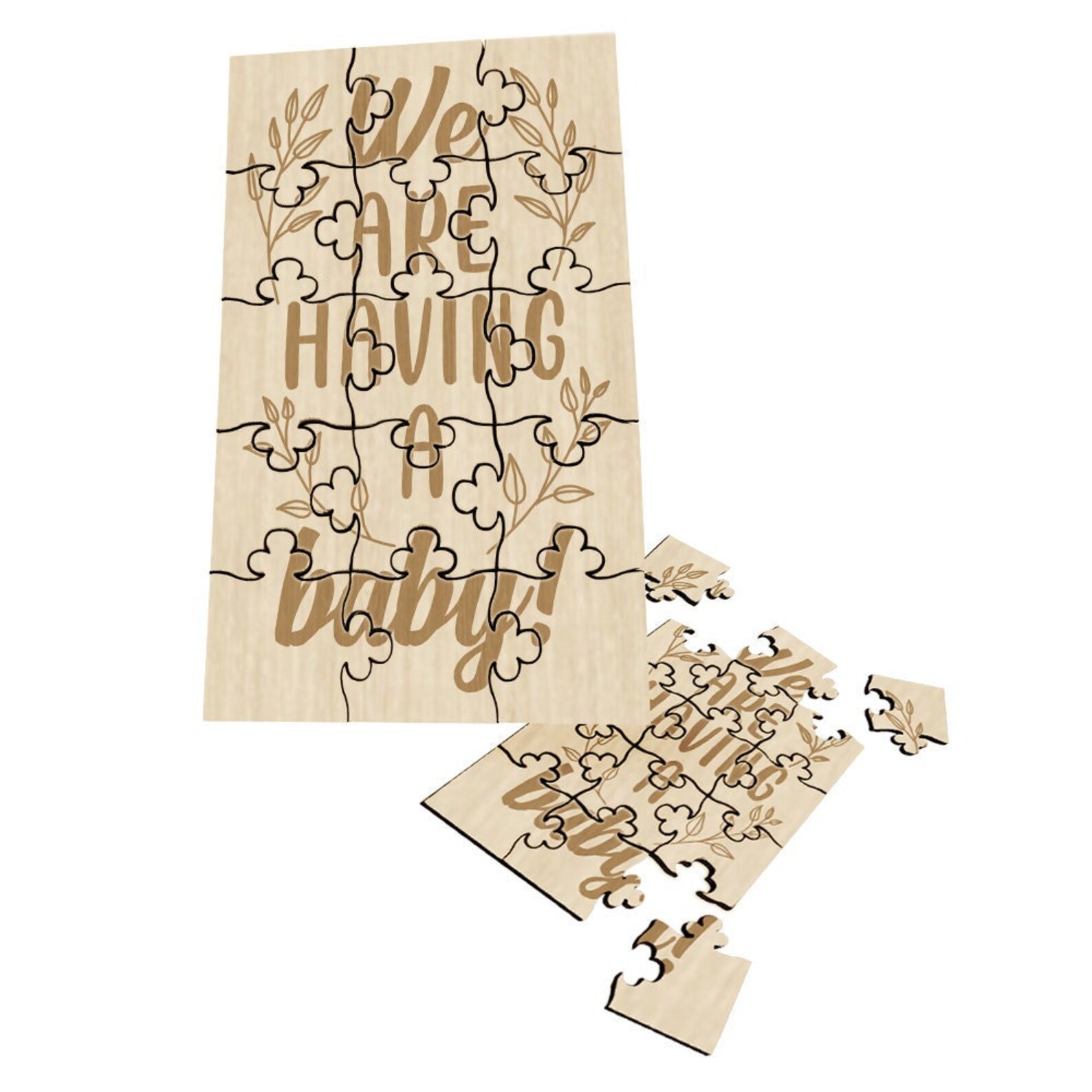 Baby Announcement Puzzle, Pregnancy Announcement Puzzle, Announcement ...