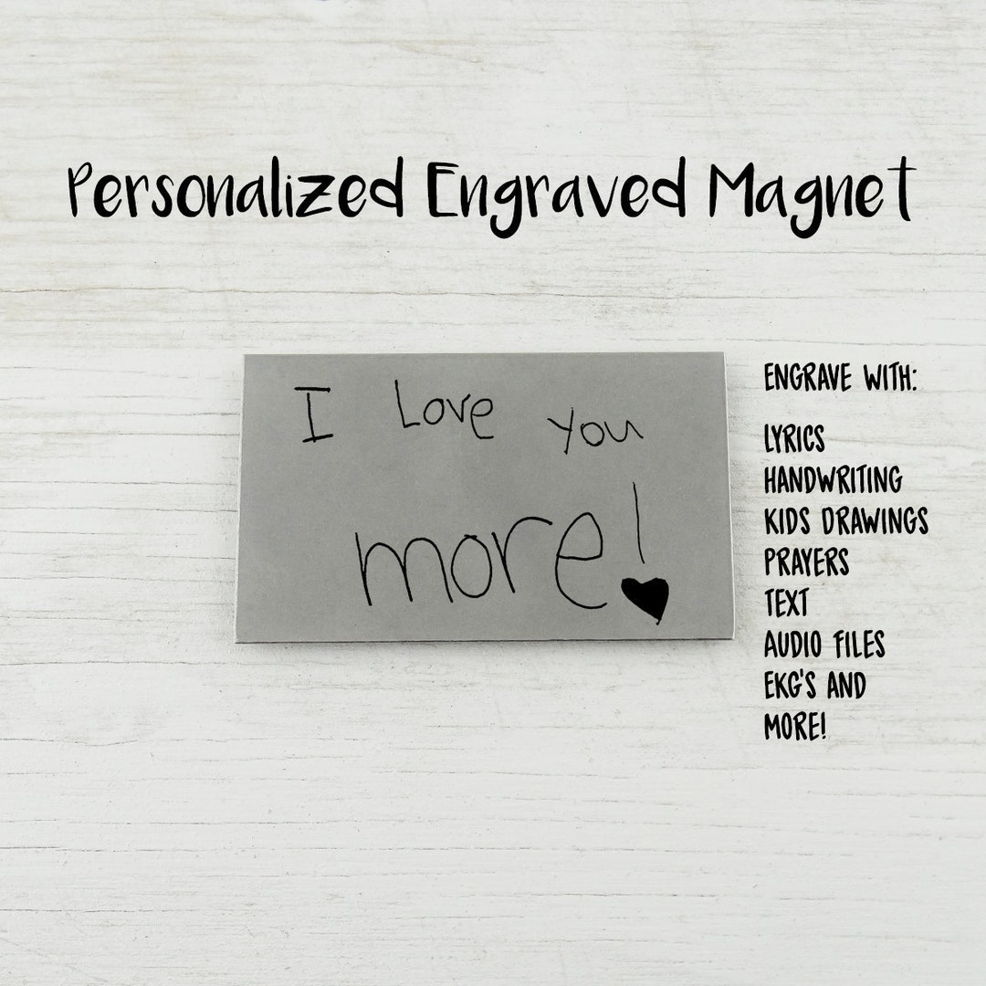 Personalized Engraved Magnet - Stainless Steel Engraved With Memorials ...