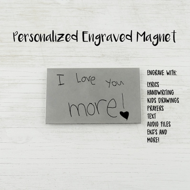 Personalized Engraved Magnet - Stainless Steel Engraved With Memorials ...