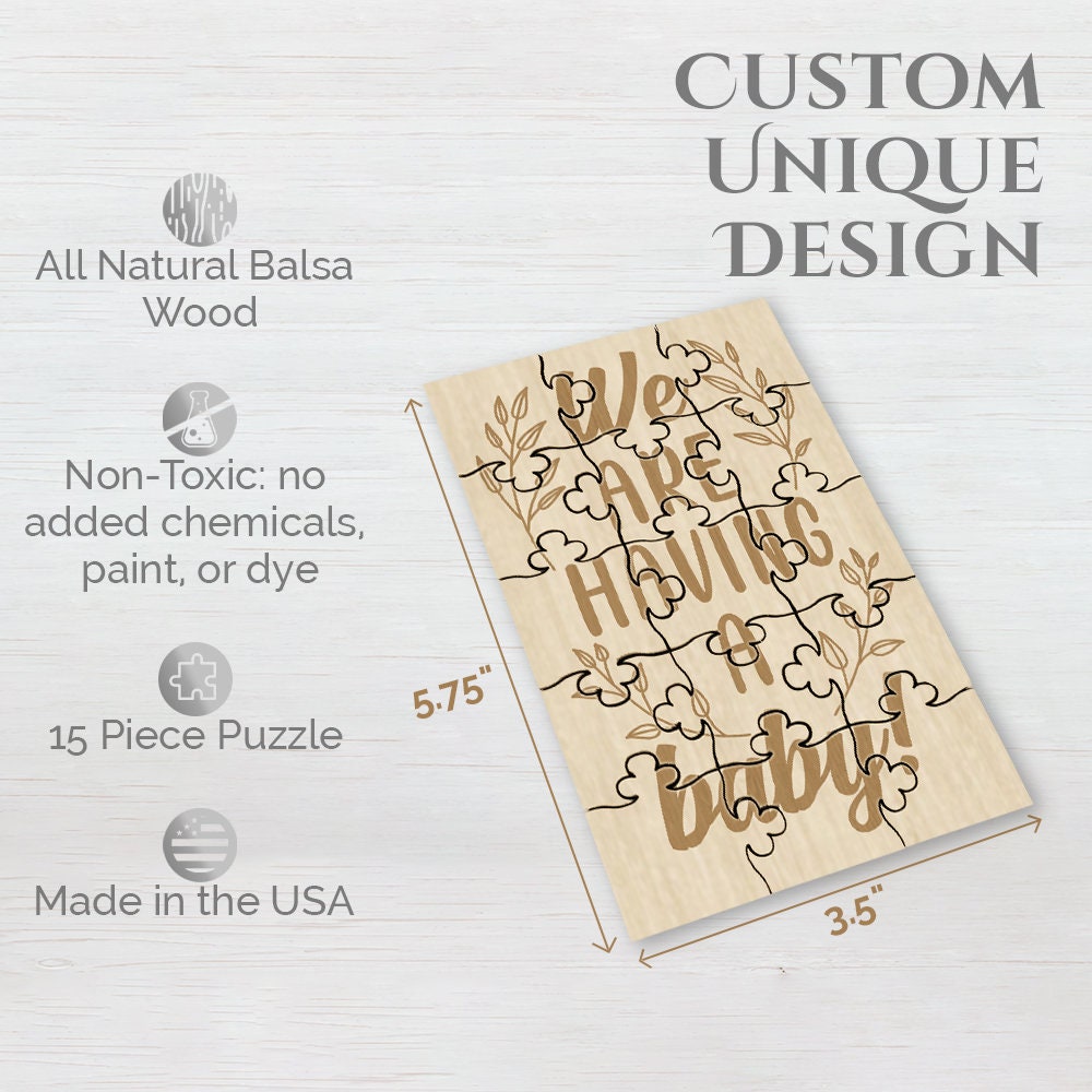 Baby Announcement Puzzle, Pregnancy Announcement Puzzle, Announcement ...