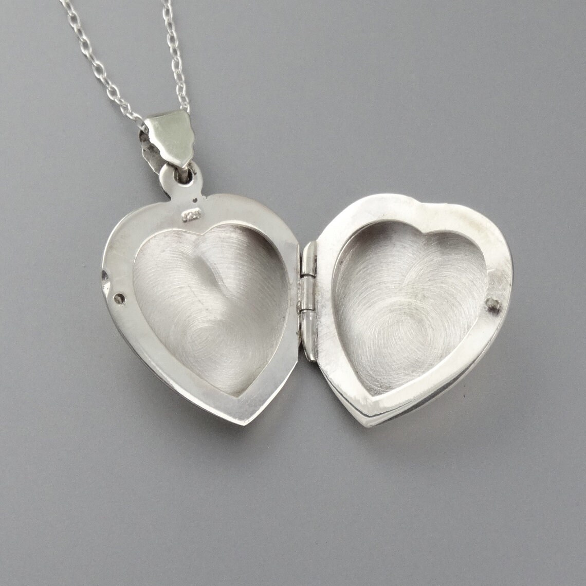 Custom Engraved Heart Shaped Photo Locket 925 Sterling | Etsy