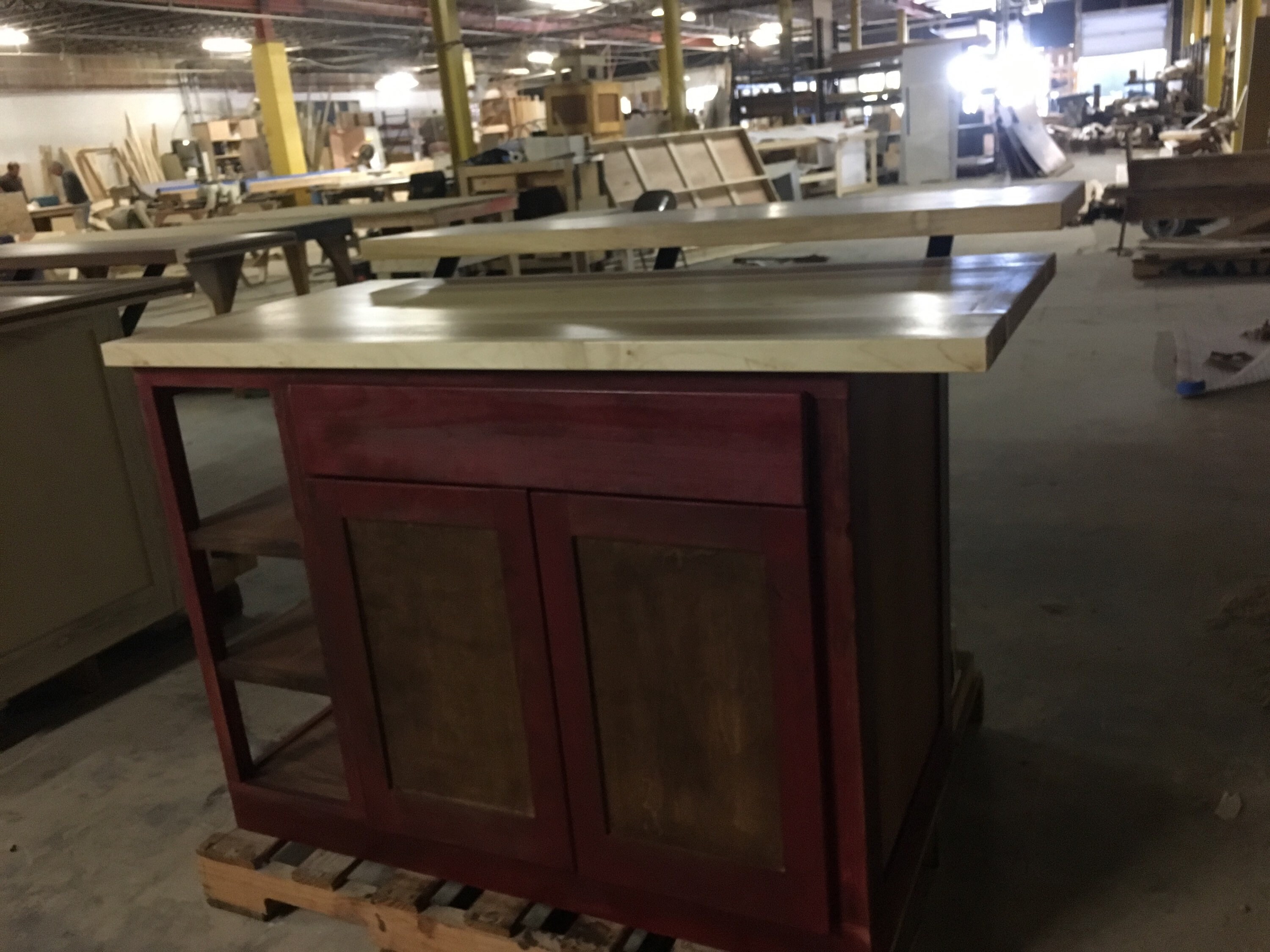 Kitchen Island With Floating Butcher Block Top - Etsy