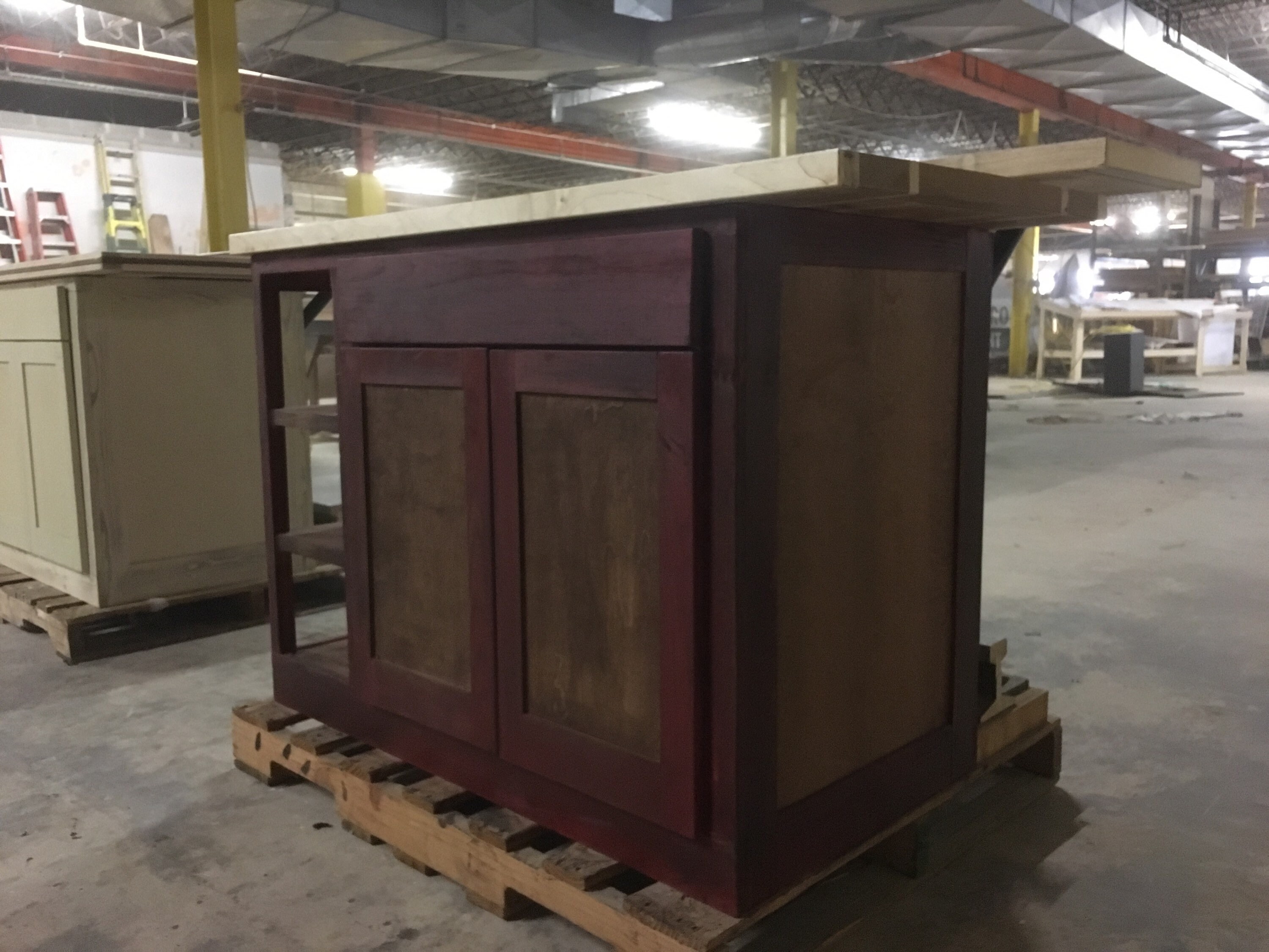 Kitchen Island With Floating Butcher Block Top - Etsy